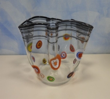 Vaso con murrine in vetro di Murano